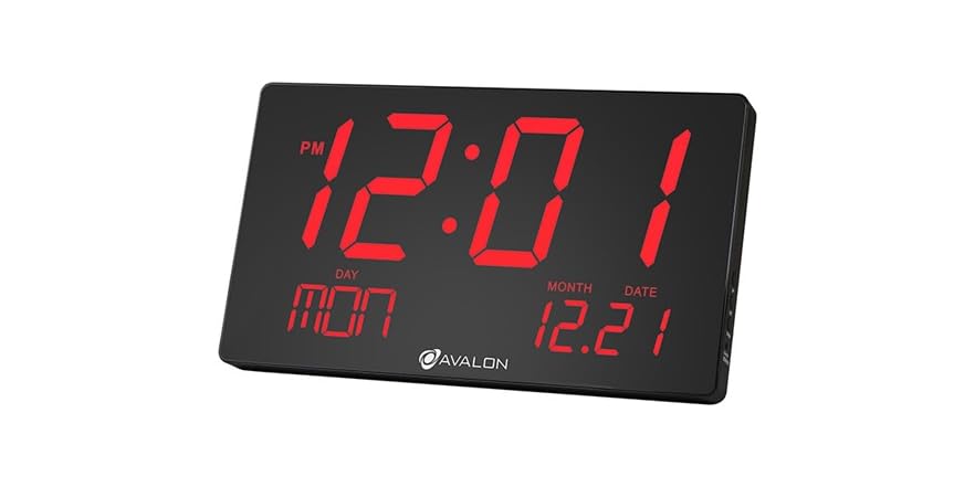 Avalon Oversized LED Digital Clock - 8"x14"