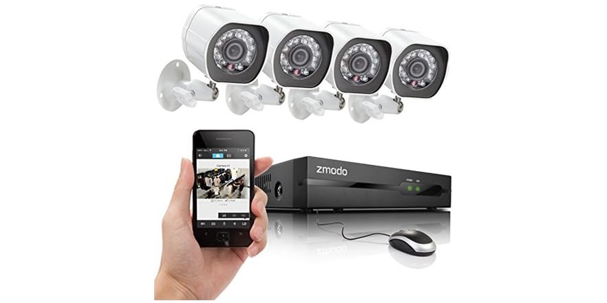 Zmodo 4-Channel 720p Camera sPoE NVR Security System
