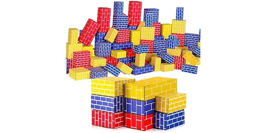 60 PC Cardboard Assorted Building Blocks