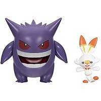 2pk Pokemon Battle Figure Gengar & Scorbunny 3in Figure