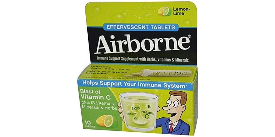 Airborne Lemon Lime Tablets 10 Ct / 6 Pk