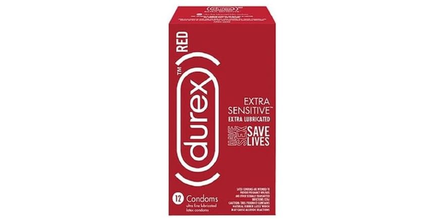 Durex Sensitive/Lubricated RED 3 Pack