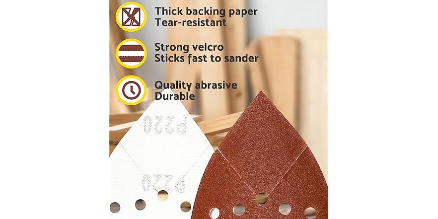 Mouse Sander Pads 220 Grit 50 Pack