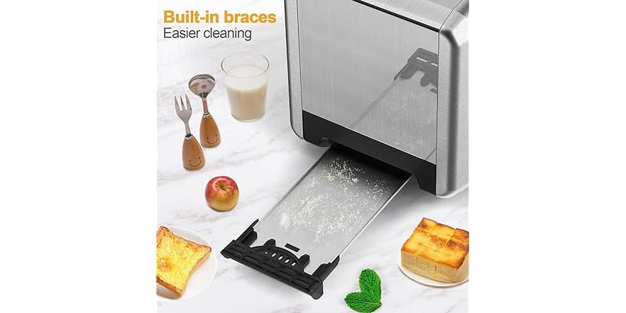 whall W056 Toaster 2 slice Stainless Steel Toasters (Open Box)