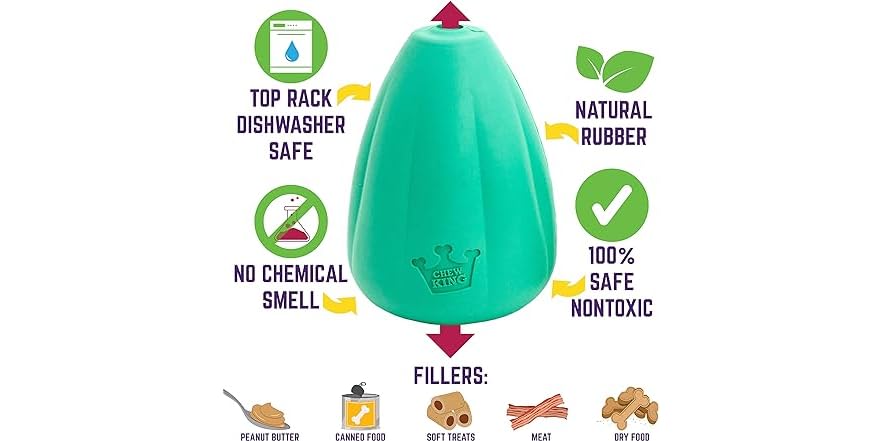 Chew King Rubber Premium Treat Dog Toy, XL