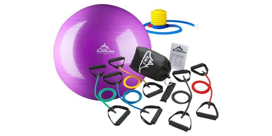 Resistance Bands & Ball Set (2 Sizes)