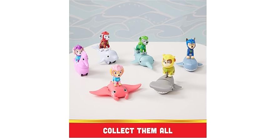 Paw Patrol, Aqua Pups Chase & Shark Figures Set