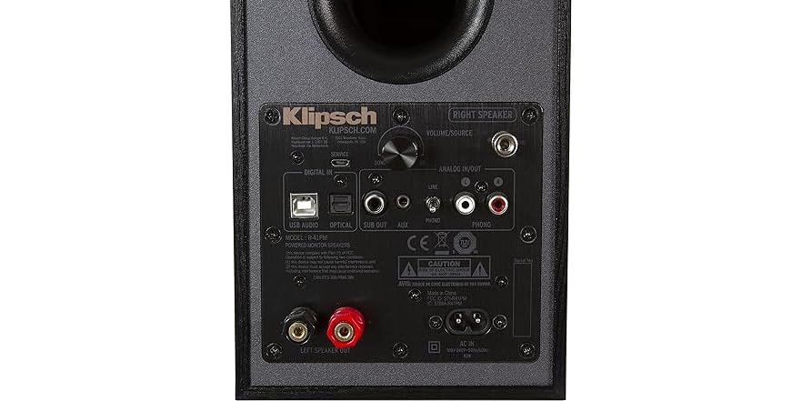 (NEW) Klipsch R-41PM Powered Bookshelf Speakers (Pair)