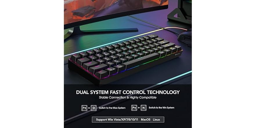 KOORUI Ultra-Compact Gaming Keyboard