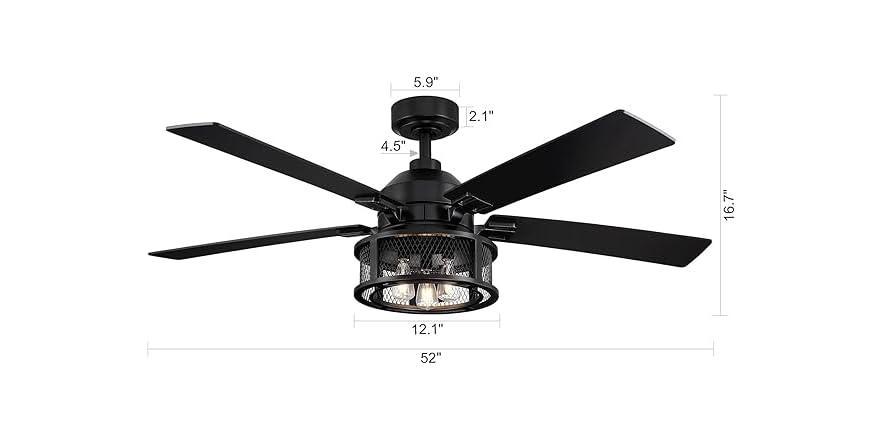 IHomeAdore F6318110V-IH 52" Farmhouse Ceiling Fan (Open Box)
