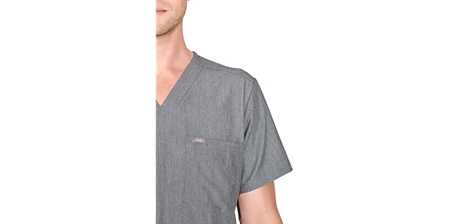 FIGS Scrubs Mens Chisec Top Graphite, M