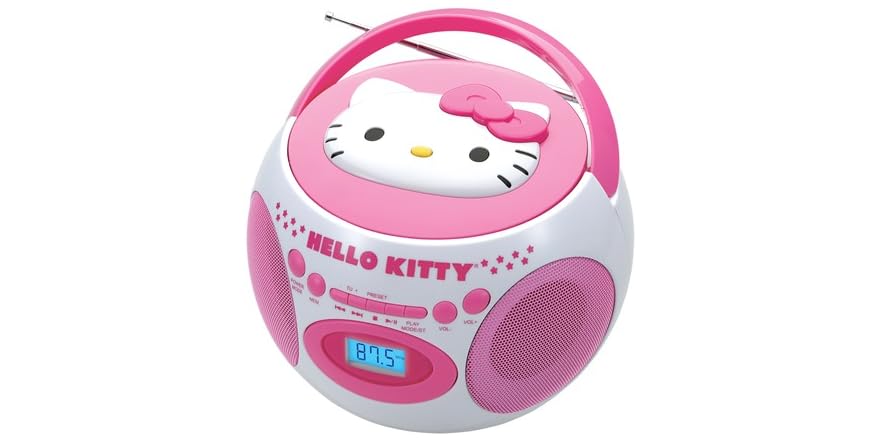 Hello Kitty CD Boombox with AM/FM and Bluetooth