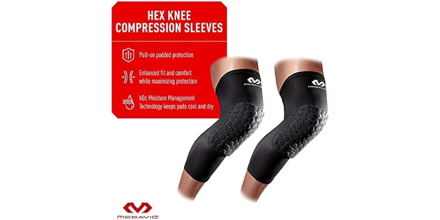 McDavid Hex Knee Compression Sleeves Small