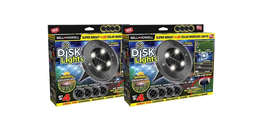 Multi Pack Bell+Howell Solar Disk Lights