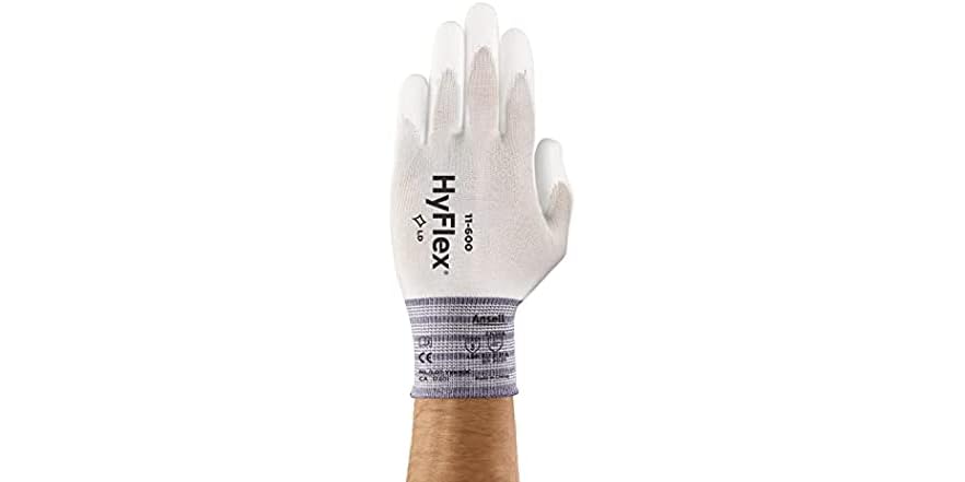 HYFLEX Light Duty Large, White (12 Pairs)