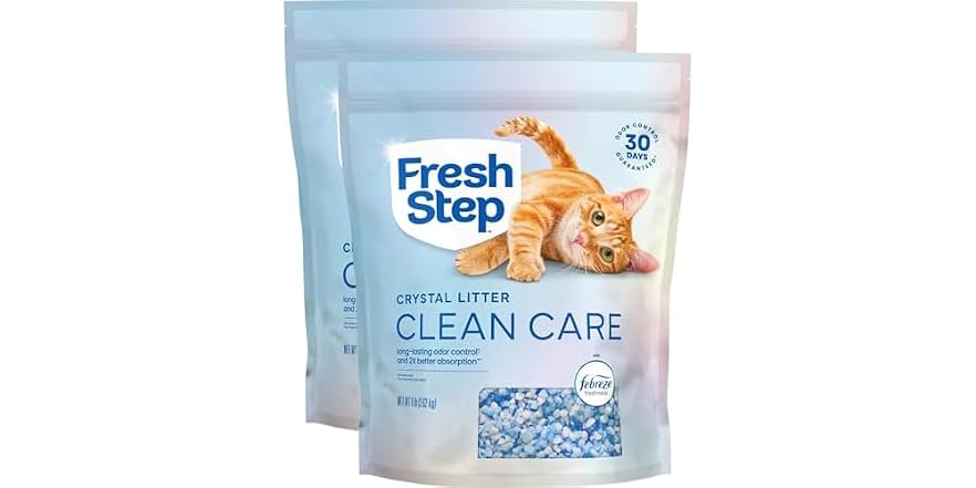 2PK Fresh Step Clean Care Crystal Cat Litter