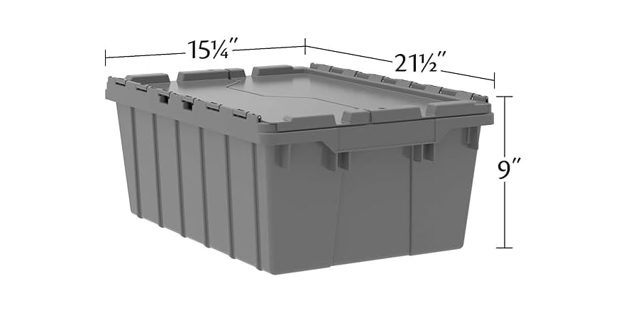 Akro-Mils Storage Container w/Lid Clear 6pk