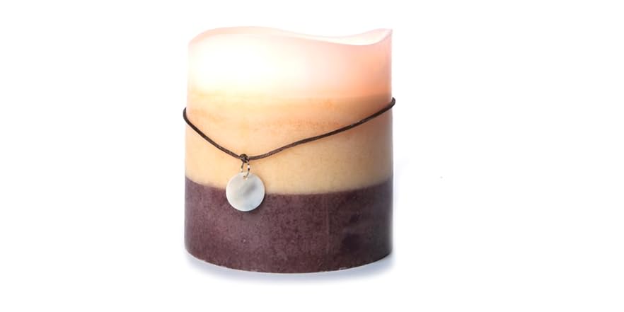 3 LED Mottled Wax Flameless Candle Layered White 6x6