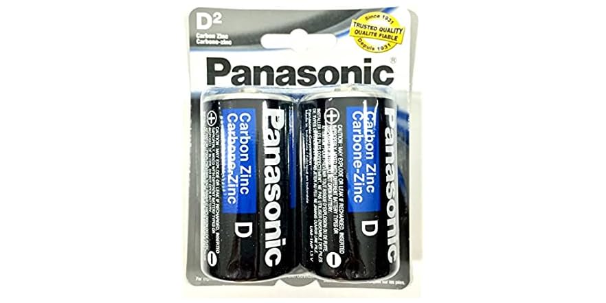 Panasonic D Batteries (2 Count)