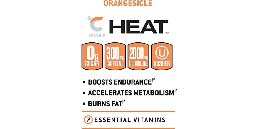 Celsius HEAT Energy Drink, Orangesicle