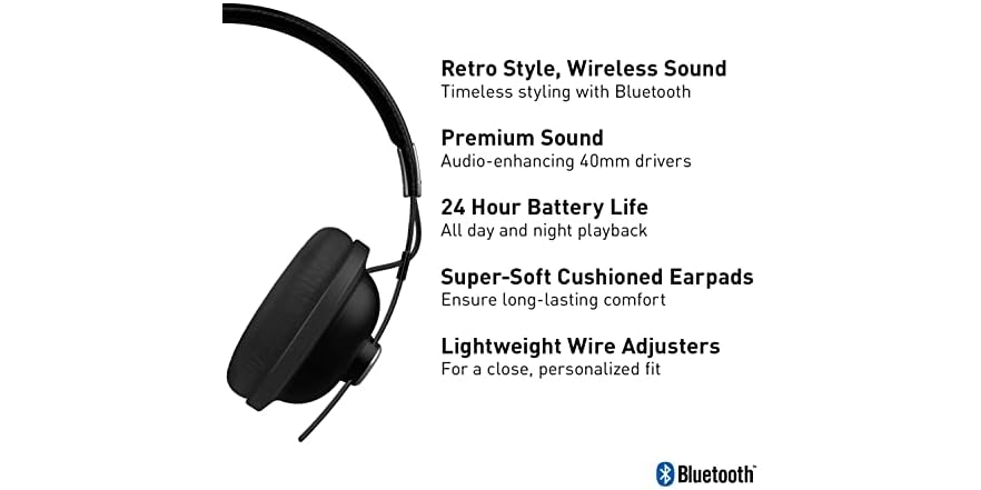 Panasonic Retro Wireless Headphones w/Mic