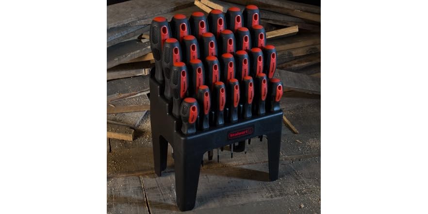 26-Piece Screwdriver Set with Wall Mount, Stand, and Magnetic Tips