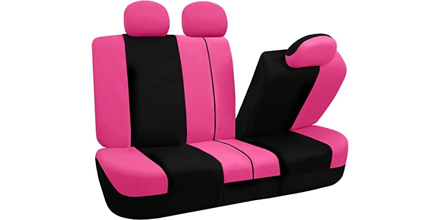 Pink Seat Covers, Steering Cover and Belt Pad