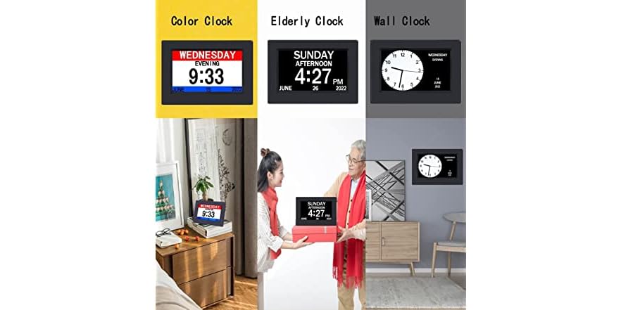 Digital Calendar Day Clock