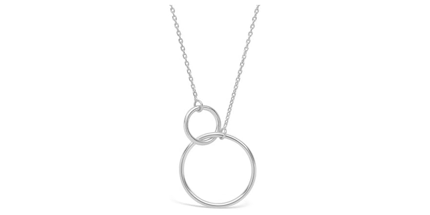 Sterling Interlocking Open Circle Pendant
