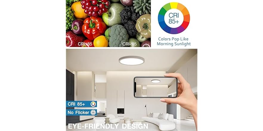 (4 Pack) 12 Inch LED Flush Mount Ceiling Light