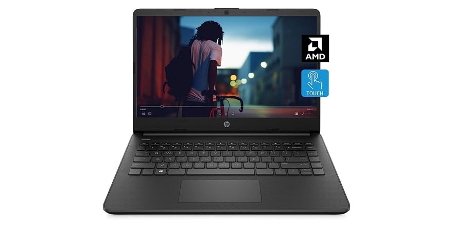 HP 14" AMD Touch Laptop with Office 365