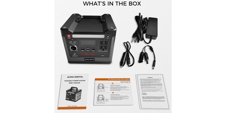 ALPHA DIGITAL 320W Outdoor Portable Power Station