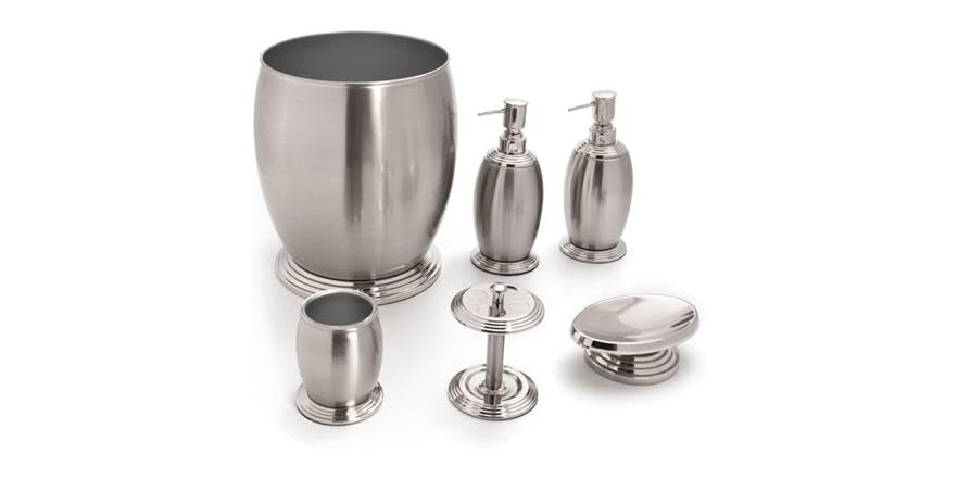 Golden Tadco 6-Piece Metal Bath Set