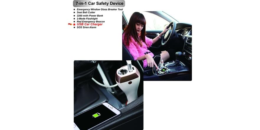 3P Experts CARTOOL 7N1 Car Safety Device Black