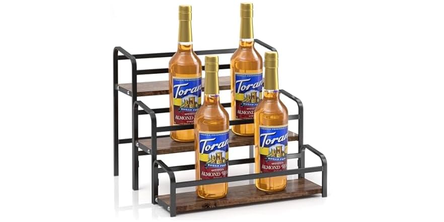 IYEBAU Coffee Syrup Rack, 12 Bottle Capacity, 3 Tier