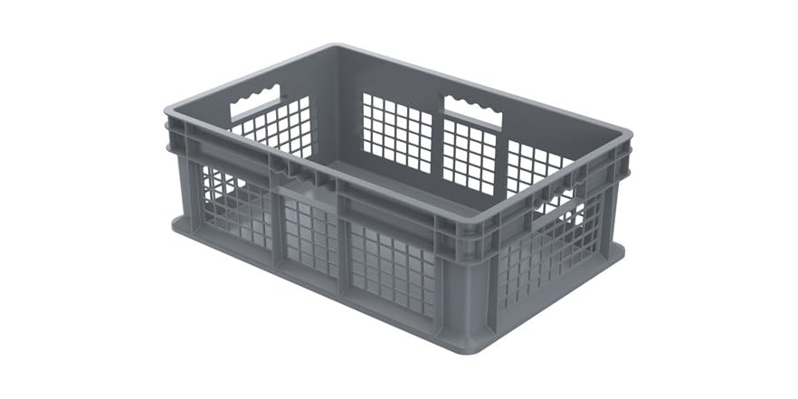 Case of 4 Akro-Mils 24" x 16" x 8" Mesh Side Wall Container Totes