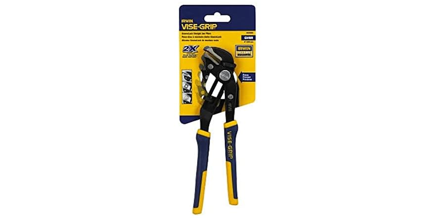 Irwin 8-Inch Straight Jaw GrooveLock Plier