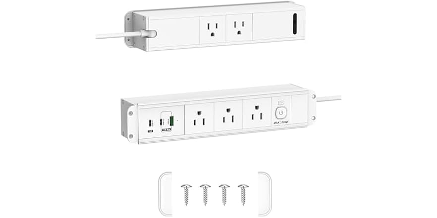 Double Side Power Strip w/ USB C Ports