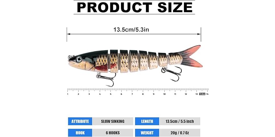 6 Pack Fishing Lures for Bass