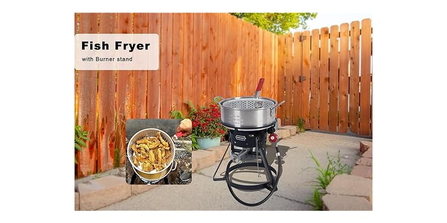 Fire Riot 10QT Fish Fryer Silver