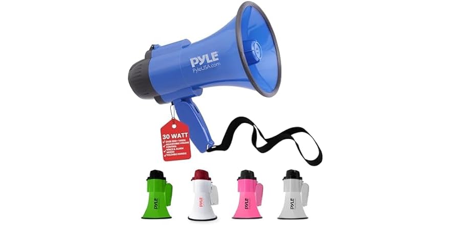 Pyle Compact Battery-Operated Megaphone