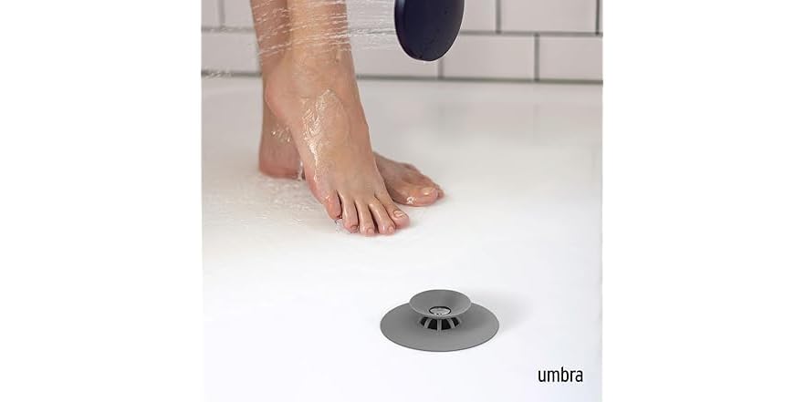 Umbra Flex Drain Stop/Hair Catcher, Grey