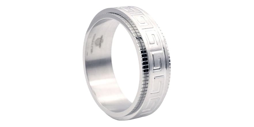 Greek Key Spinner Ring