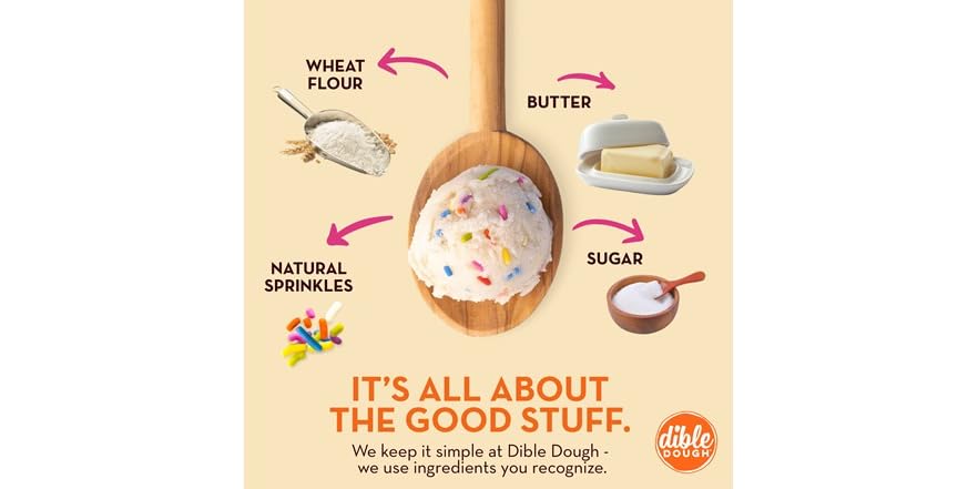 10Pk Dible Dough Shelf Stable Edible Cookie Dough
