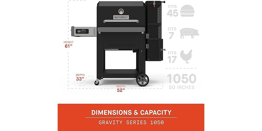 Masterbuilt Digital Charcoal Grill+Smoker (Gravity Series® 1050)