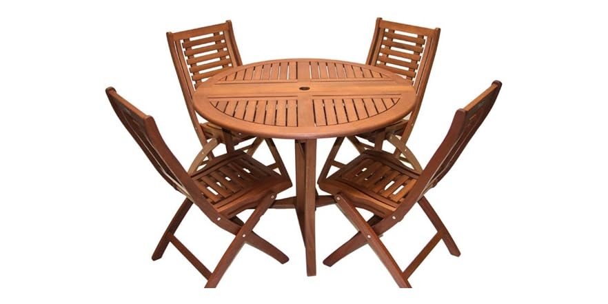 Outdoor Interiors 5-pc Folding Table and Chairs Set