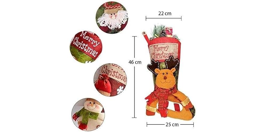 WayoM Set of 3 Christmas Stocking