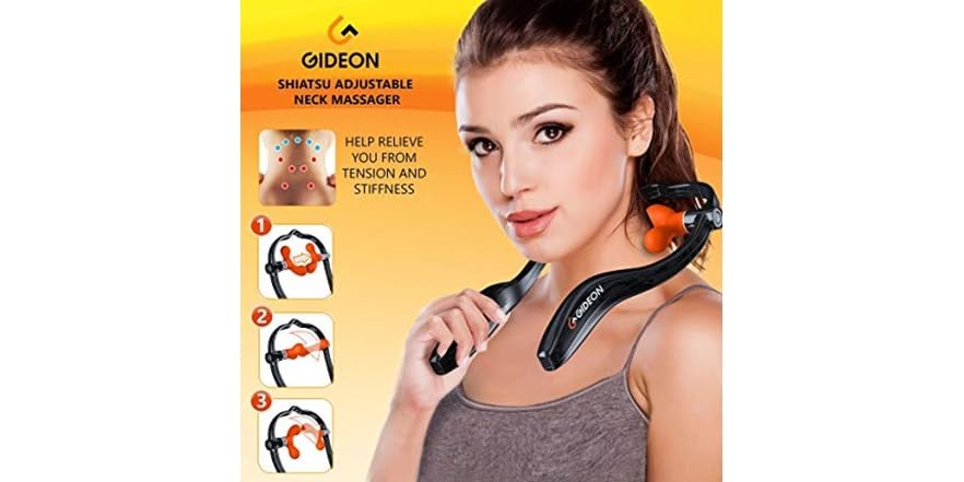 Gideon Neck Massager Black /Orange