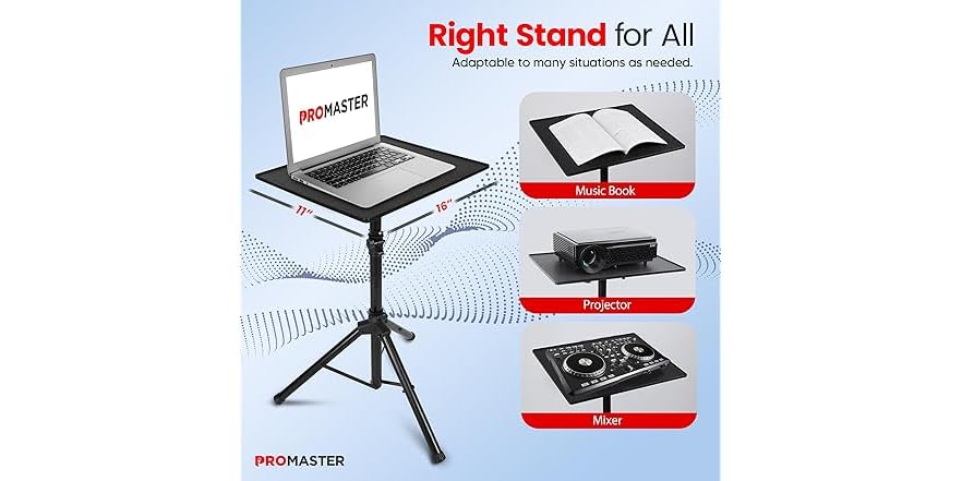 ProMaster Adjustable Tripod Electrical Equipment Stand