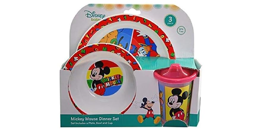 Mickey Mouse 3pc PP Dinner Set